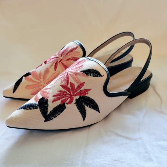 Shoes | Women Floral Embroidered Flats | Poshmark